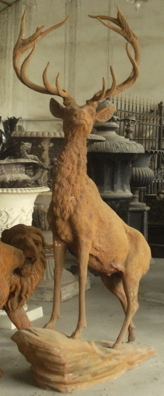 metal animal,cast iron stag,iron stags,animal_Stag_Animal-Yard art ...